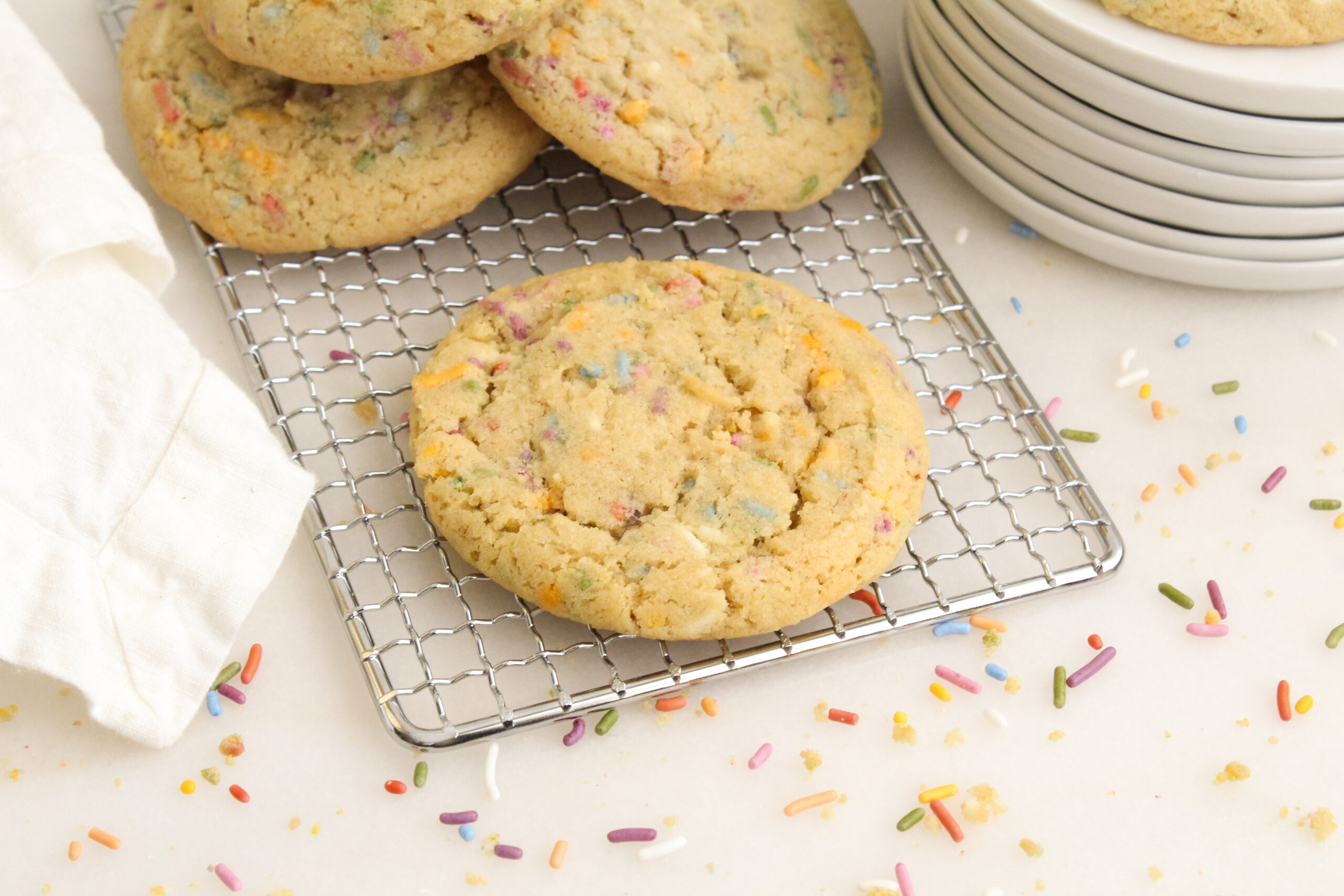 Soft and Chewy Confetti Cookie Recipe - cedar baking company